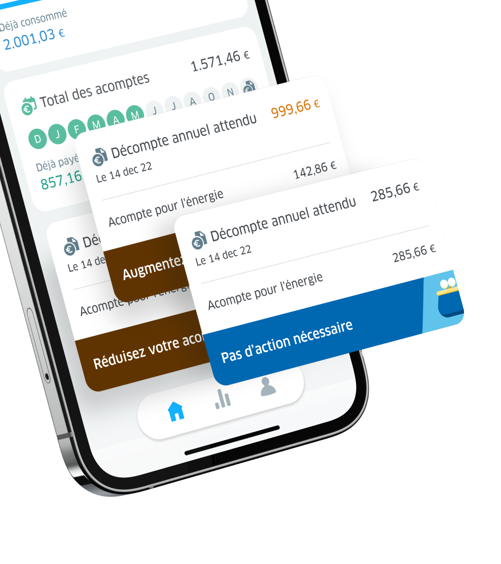 Votre consommation et votre décompte annuel toujours visibles sur l'app ...