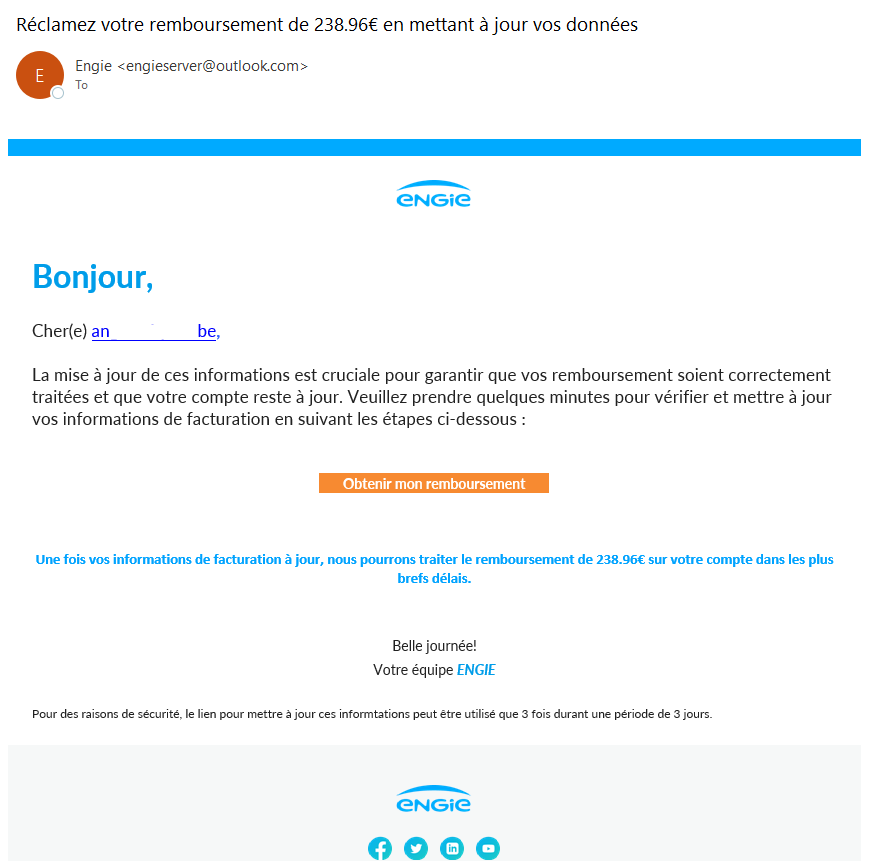 Phishing ou messages frauduleux