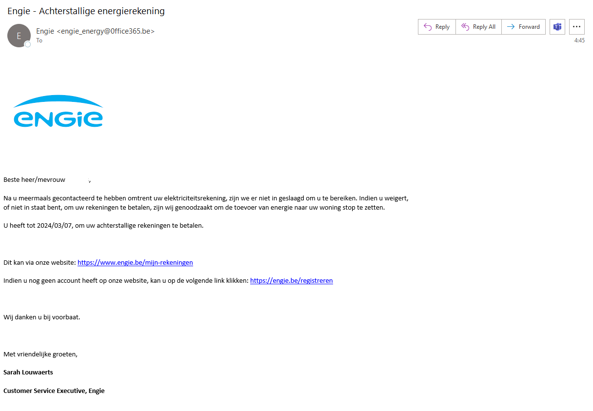 Phishing ou messages frauduleux